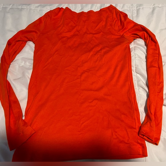 GAP | Tops | Gap Orange Boatneck Cotton Long Sleeve | Poshmark